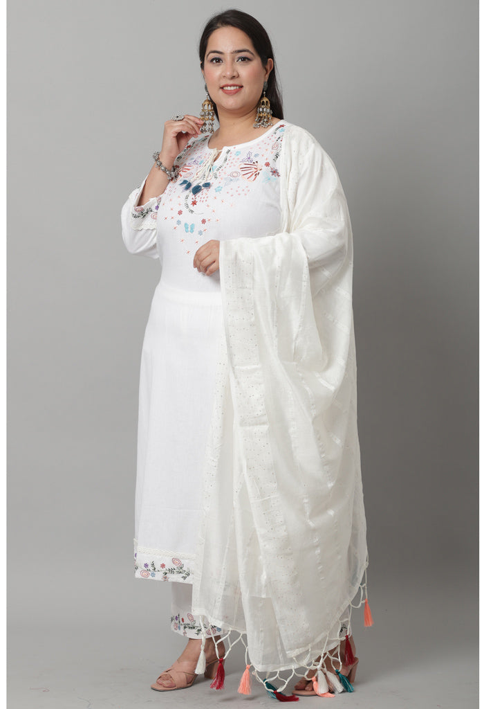 Pure Cotton Hand Work Kurta Set With Dupatta – Rajnandini Fashion India ...